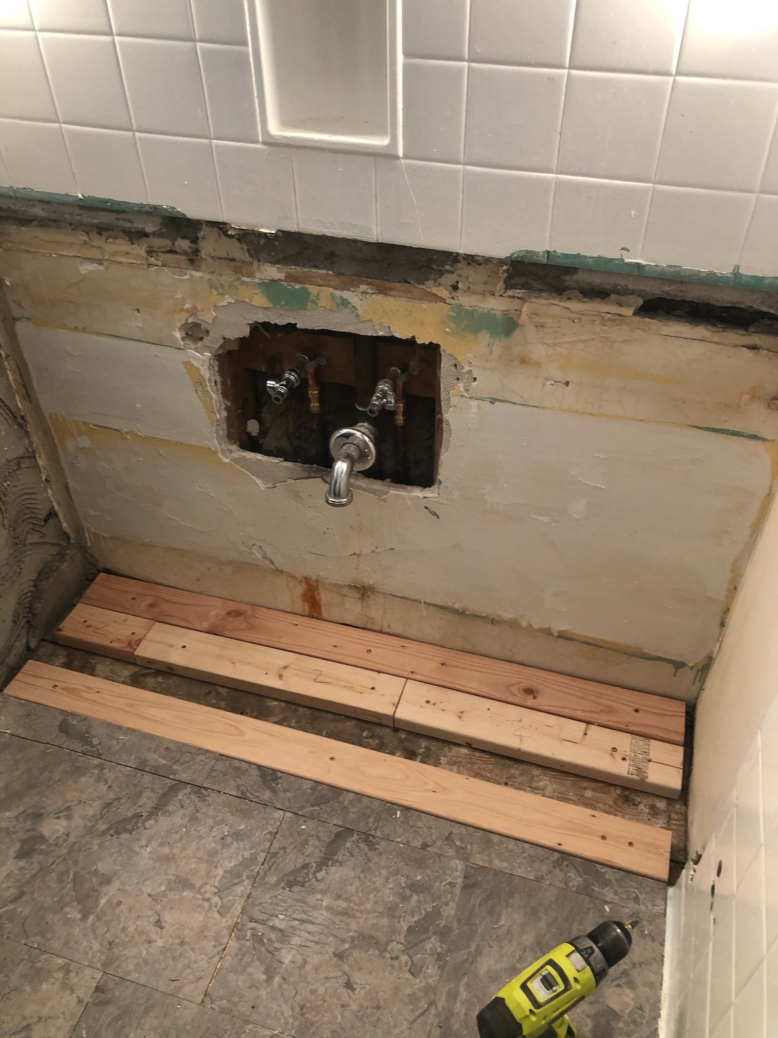 How to Replace a Built in Tile Vanity – Life with Sheralyn