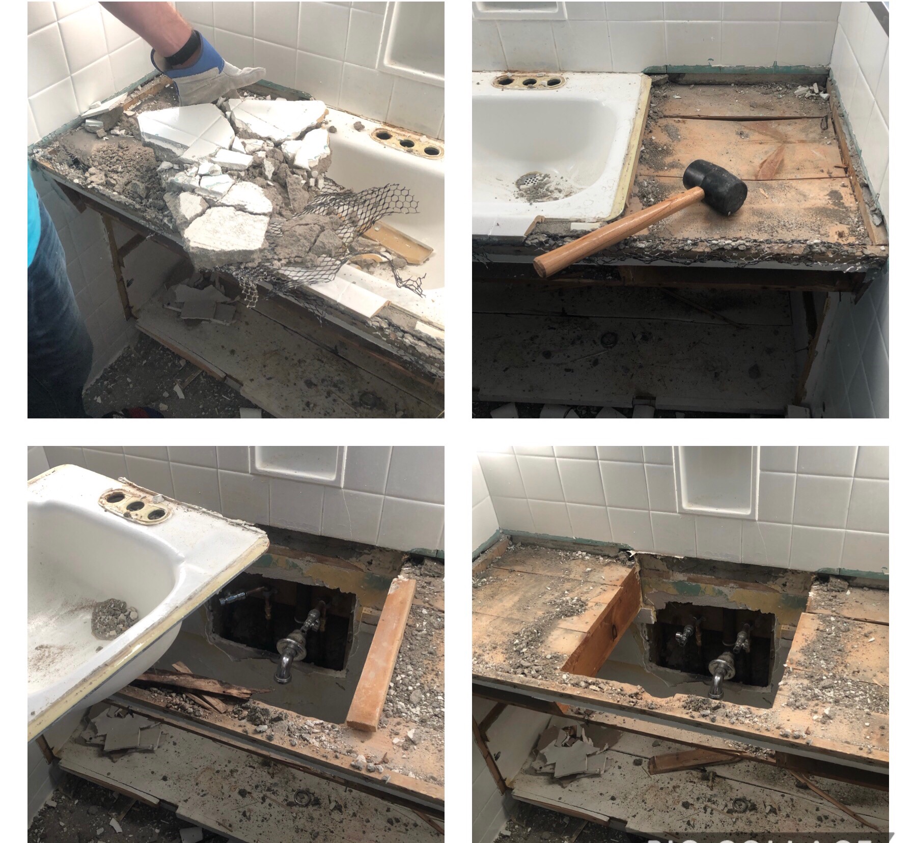 How to Replace a Built in Tile Vanity – Life with Sheralyn